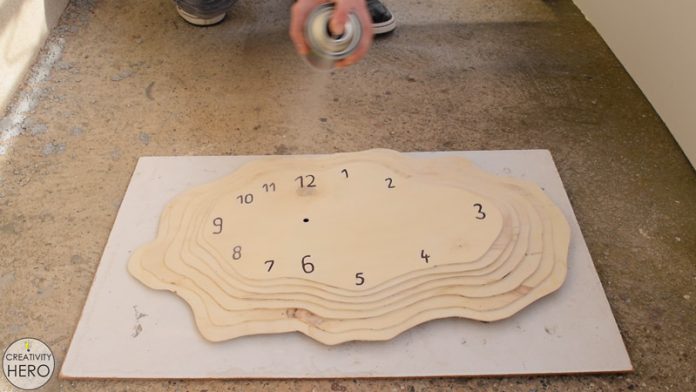 Making a Layered Plywood Wall Clock with a Tree Ring Shape - Creativity ...